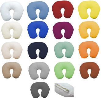 Kneer Nackenhörnchen-Bezug Frottee Baumwolle Reißverschluss Farbe: Schiefer