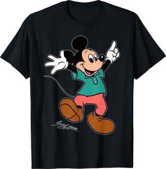 Disney Mickey Mouse Retro Character Hop Pose Trip Matching T-Shirt