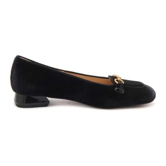 Emanuelle Vee Samt Loafer Audrey Modell Schwarz - - Shoes - Damen - Schwarzk - 37 EU