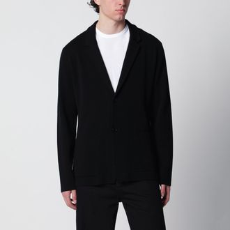 Roberto Collina Schwarze Cardigan-Jacke aus Baumwolle