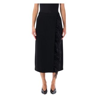 Alberta Ferretti Jupe Midi - Femme - Jupes - Noir - Taille: 42 FR