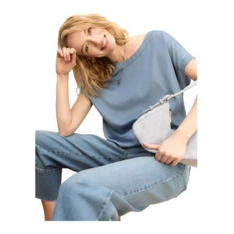 Emme Di Marella Emme DI Marella, Femme, Blouses et Chemises, Bleu, Taille: 44 FR Blouse Emmramo