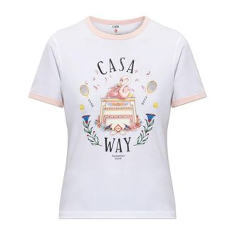 Casablanca Casaway Mountain T-Shirt - - Tops - Damen - Wei&szlig; - S