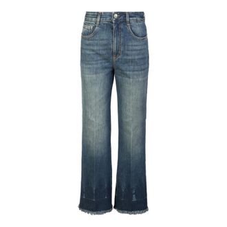 Stella McCartney Femme, Jeans, Bleu, Taille: W28 Jean Bleu &Eacute;vas&eacute; Taille Haute