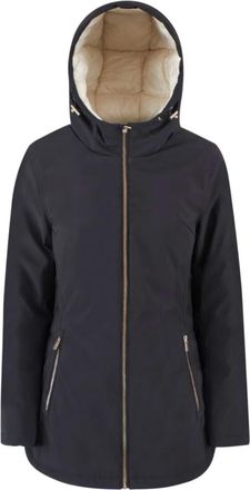 Yes-Zee YES Zee, Femme, Manteaux, Noir, Taille: 38 FR Parka ecopiuma moyen avec fermeture &eacute;clair