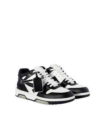 Off-white Mens Sneakers Out Of Office White-Black Leather Trainers White/black