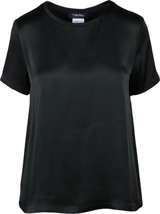 Max Mara Femme, Tops, Noir, Taille: 38 FR Rebecca Blusa in Satin