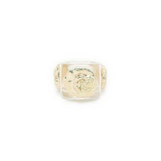 La Manso Bague Crystal on Silver Roseton