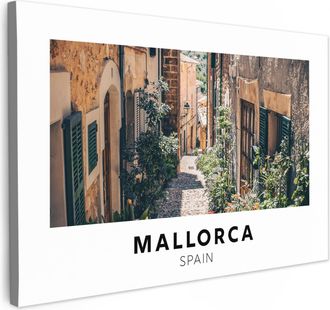 MuchoWow © Leinwandbild 90x60 cm Dekoration Wohnzimmer Bilder Aufhängen Wall Decoration Living Room Wohnungs Deko Moderne Mallorca - Spanien - Pflanzen