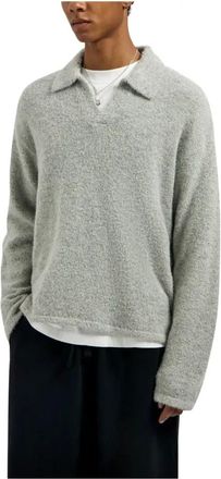 Olaf Hussein Homme, Tops, Gris, Taille: XL Polo Tricot Signature