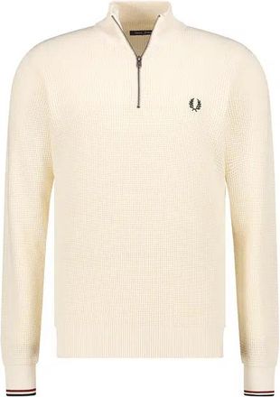 Fred Perry Herren Troyer wei&szlig; Baumwolle unifarben