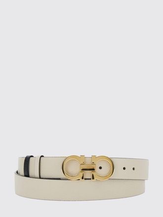 Ferragamo Ceinture Gancini en cuir saffiano avec boucle logo