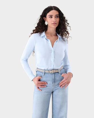 van Laack Hemdbluse aus Jersey tailliert