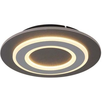 Globo Lighting Globo Lighting - Plafonnier plafonnier lampe de salon lampe de chambre lampe de salle &agrave; manger, m&eacute;tal acrylique gris anthracite, led 24W 710Lm 3000K