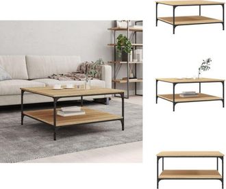 vidaXL Couchtisch Sonoma-Eiche 80x80x40 cm Holzwerkstoff - Couchtisch - Wohnzimmerstil - Esszimmertisch - Sideboard - Möbelstück