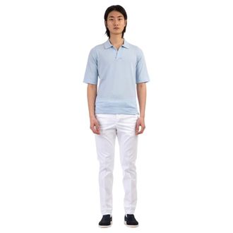 Ballantyne Homme, Tops, Bleu, Taille: L Polo en Maille &agrave; Col Ouvert