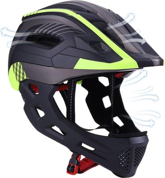 Generic Kinder-Integralhelm - Sto&szlig;fest Und Atmungsaktiv, Fahrrad-Kopfschutzausr&uuml;stung, Kinder-Motorradhelm | F&uuml;r, M&auml;dchen, Jugendliche, Fahrer, Skateboarder, 