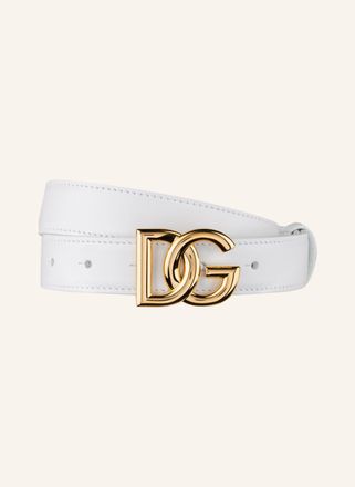 Dolce & Gabbana Lederg&uuml;rtel weiss