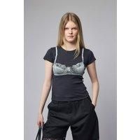 Vaquera Women Bra Baby Tee Knit