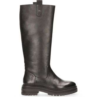 Maruti Briana Leder Schwarzer Langschaftstiefel - - Shoes - Damen - Schwarzk - 39 EU