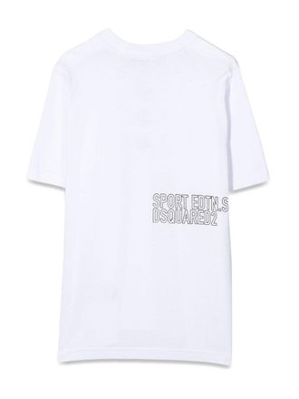 Dsquared2 Leaf Logo Cotton T-Shirt - White