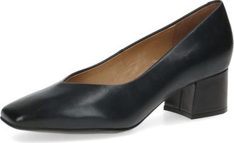 Caprice Damen Pumps Memotion aus Leder Kleiner Absatz Weite G, Blau (Ocean Nappa), 36 EU