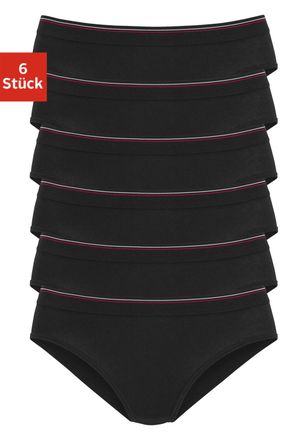 H.I.S Bikinislip H.I.S, Damen, Gr. 32/34, schwarz, Obermaterial: 95% Baumwolle, 5% Elasthan, unifarben, k&ouml;rpernah, Unterhosen, aus elastischer Baumwoll-Qual