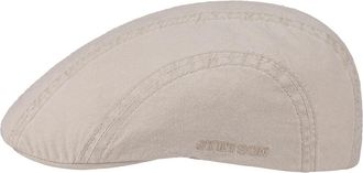 Stetson Madison Delave Flatcap Damen Herren Nachhaltige Cap Bio-Baumwolle Unifarben UV-Schutz Futterband Fr&uuml;hjahr Sommer beige XL (60-61 cm)