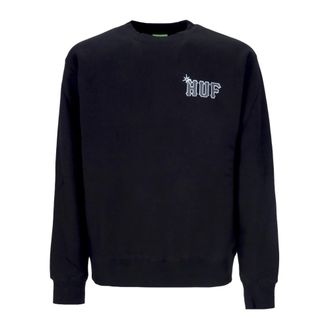 HUF Schwarzer Crewneck Sweatshirt mit Logo - - Sweatshirts & Hoodies - Herren - Schwarzk - XL