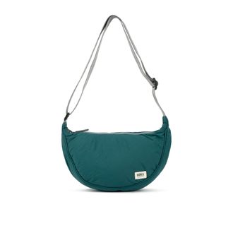 Roka London Farringdon - Bolso bandolera Taslon reciclado, Teal, One Size
