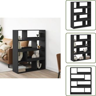 vidaXL Vidaxl - B&uuml;cherregal Schwarz 100x33x125,5 cm Holzwerkstoff - B&uuml;cherregal - B&uuml;cherregale - Treppenregal - Stufenregal