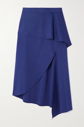 J.W.Anderson Mehrlagiger, Asymmetrischer Rock Aus Stretch-jersey - Blau