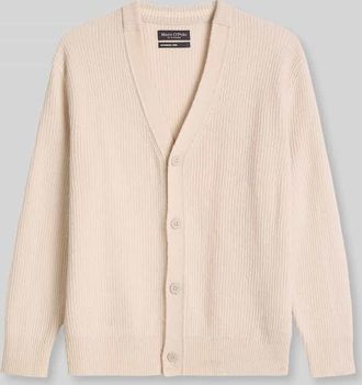 Marc O'Polo Cardigan aus Wolle mit Rippstrickstruktur