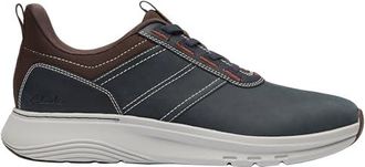 Clarks Homme Motion Trek LX Basket, Cuir Bleu Marine, 46 EU