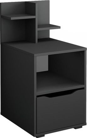 Vicco Nachttisch Ruben, Anthrazit, 40 x 82.2 cm mit Schublade