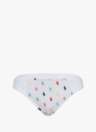 Polo Ralph Lauren Culotte transparente &agrave; logos brod&eacute;s