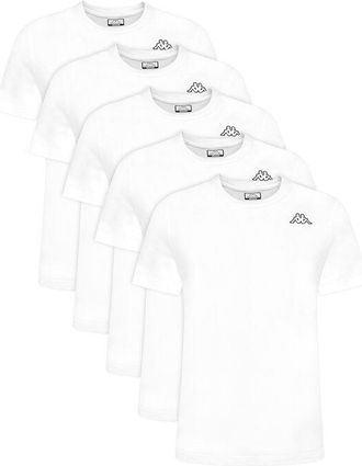 Kappa T-Shirt-Set Logo Myrto 322563W Weiß Regular Fit