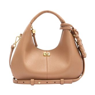 Ganni Hobo Mini Bag - - Bags - Damen - Beige - ONE SIZE