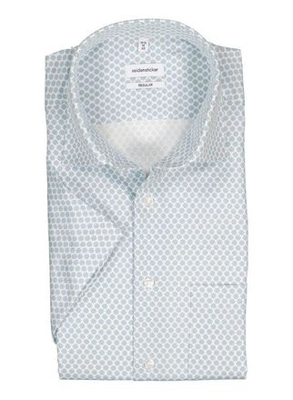 Seidensticker Seidensticker Herren Kurzarmhemd gr&uuml;n Baumwolle