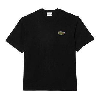 Lacoste T-Shirt f&uuml;r Herren, Dicke Baumwolle, &Uuml;bergro&szlig; (Schwarz)
