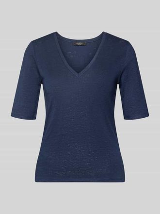 Max Mara Regular Fit T-Shirt aus Leinen-Mix Modell OPZIONE