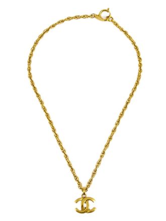 Chanel collier à pendentif CC (années 1990-2000) - Or