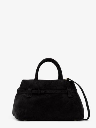 Manu Atelier Womens Crossbody Bag Le Cambon 25 Suede Black Handbags Hand