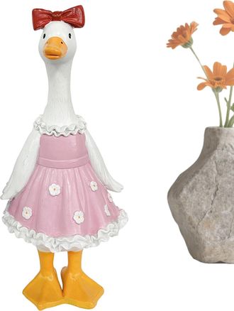 Generic Gartenstatue einer Ente - Lustige Tierfiguren Aus Harz | Enten Skulptur Aus Harz - geeignet f&uuml;r Urlaub Garten Hinterhof Hof Home Hof Balkone