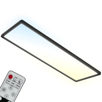 Briloner LED Deckenlampe flach mit Fernbedienung, indirektes Licht, einstellbar von warmwei&szlig; bis kaltwei&szlig;, Lampe, Deckenleuchte, Wohnzimmerlampe, LED Panel, K&uuml;
