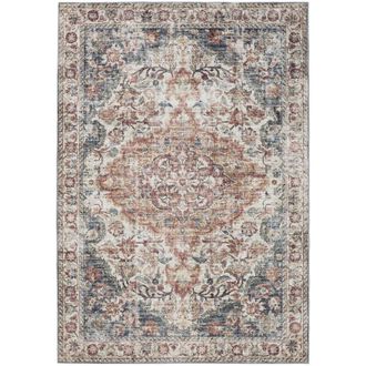 benuta Basic Waschbarer Teppich George - Multicolor 140x200 cm - Kunstfaser - Rechteckig & im Style: Vintage, Elegant, Retro - Pflegeleicht f&uuml;r Wohnzimmer