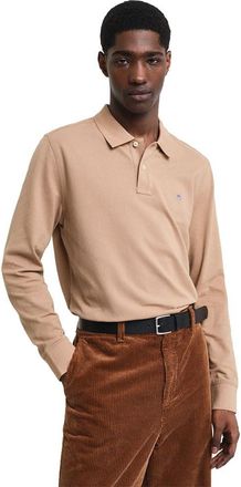 GANT Herren REG Shield LS Pique Rugger Polohemd, WARM Khaki, 3XL