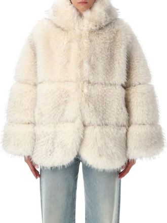 S.W.O.R.D 6.6.44 S.w.o.r.d 6.6.44, Femme, Vestes, Beige, Taille: 36 FR Veste en fausse fourrure Snowwhite Aw25