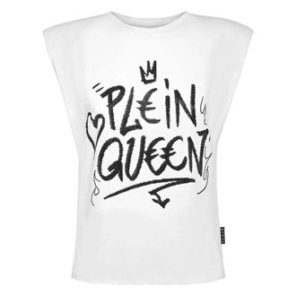 Philipp Plein &Auml;rmelloses T-Shirt Pure mit Kristallen - - Tops - Damen - Wei&szlig; - L