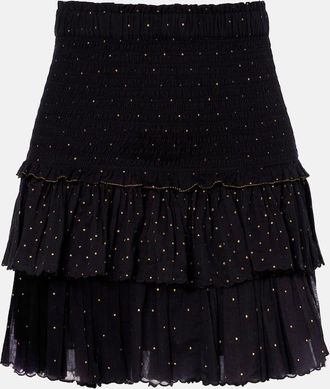 Isabel Marant Mini-jupe en coton &agrave; pois